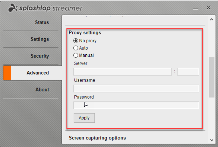 Splashtop Windows/Mac Streamer & Windowsクライアントでプロキシの設定を行う方法 – Splashtop On-Prem - サポートセンター