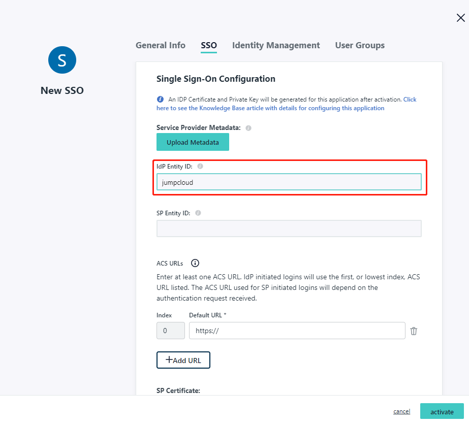 SSO setup - JumpCloud (SAML2.0) – Splashtop On-Prem - Support
