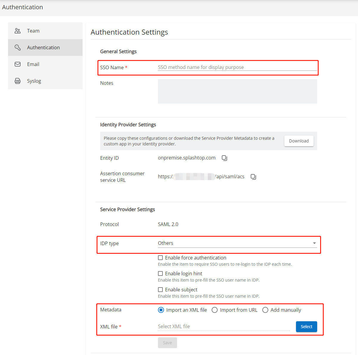 SSO setup - Other IdPs (SAML2.0) – Splashtop On-Prem - Support