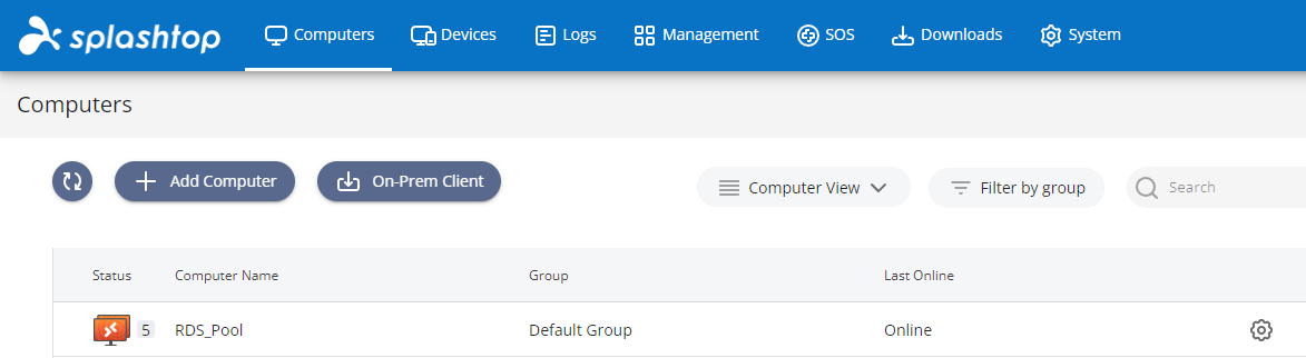 Show RDS pool as a single entry – Splashtop On-Prem - Support