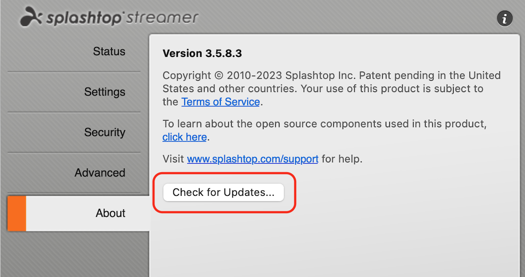 Software Updates – Splashtop On-Prem - Support