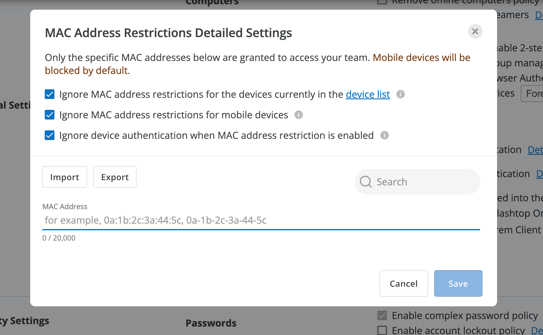 Mac Address Restriction – Splashtop On-Prem - Support