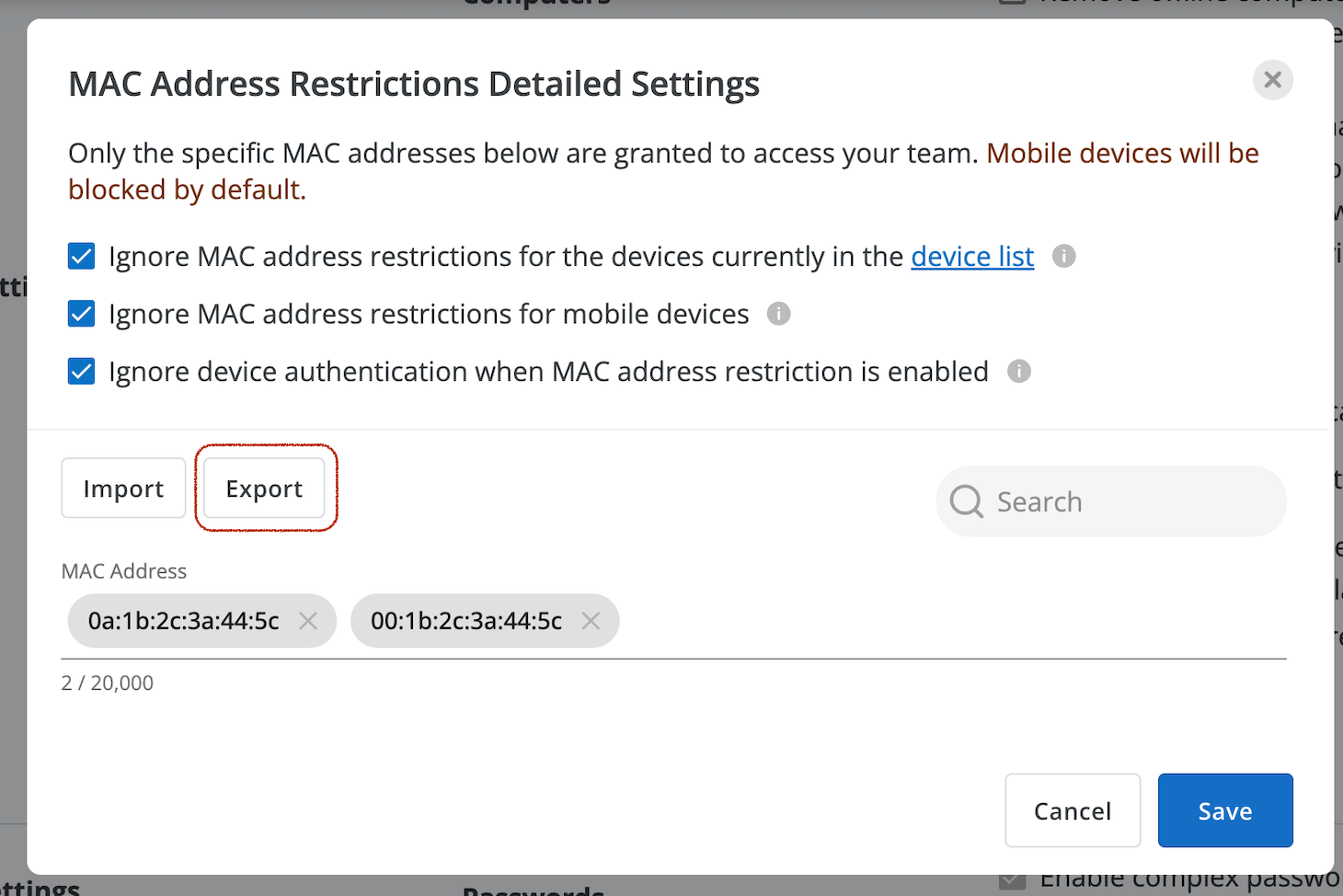Mac Address Restriction – Splashtop On-Prem - Support