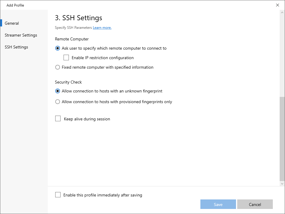 How to create SSH profiles? – Splashtop On-Prem - Support