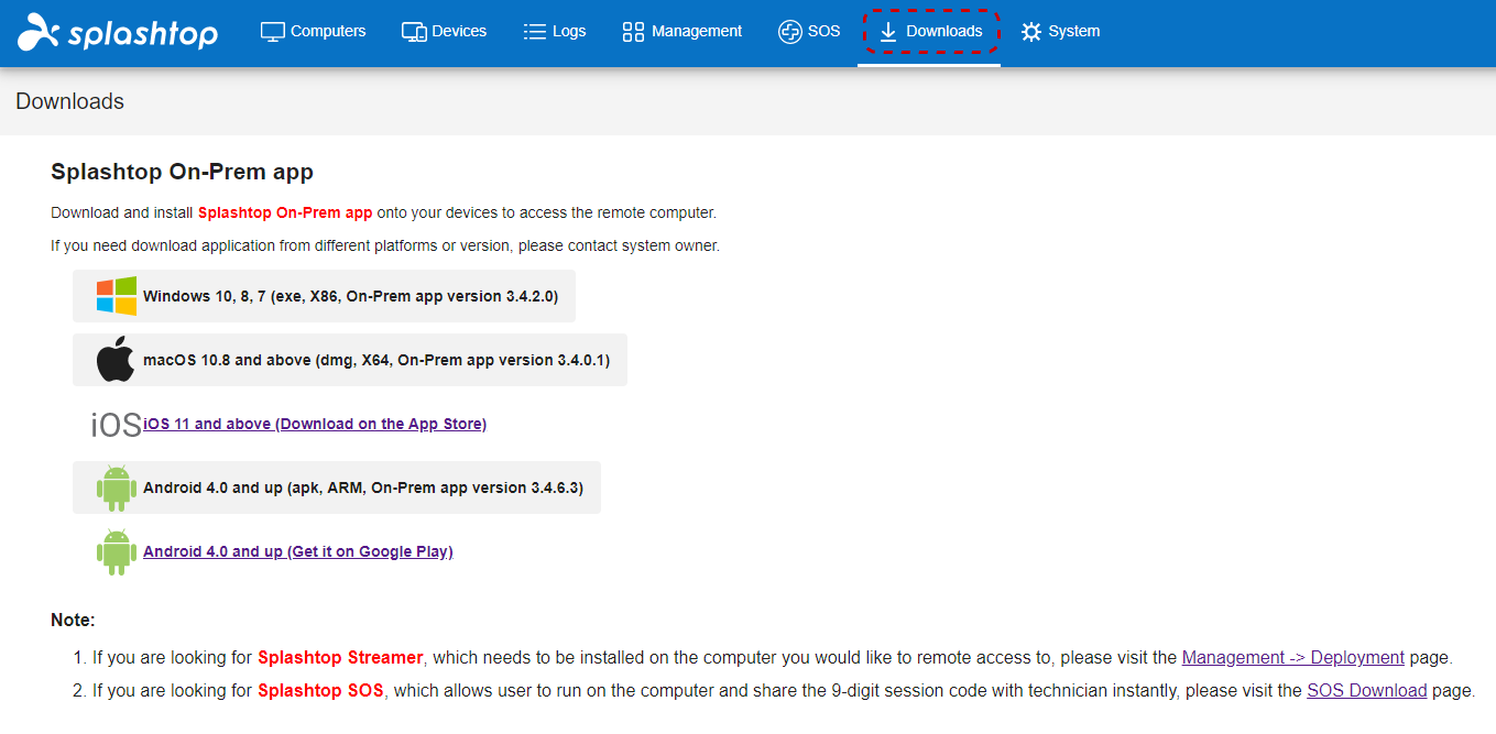How to get the right Splashtop On-Prem app? – Splashtop On-Prem - Support