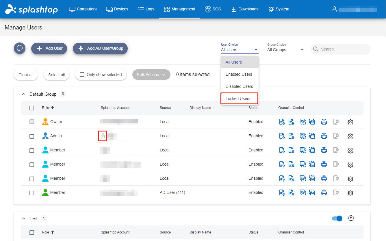 Account Lockout Policy – Splashtop On-Prem - Support